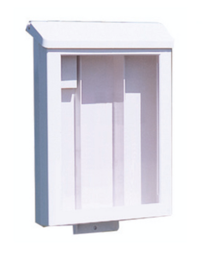 White Plastic Flyer Box For Aluminum Sign Post | E&V First Coast Shop