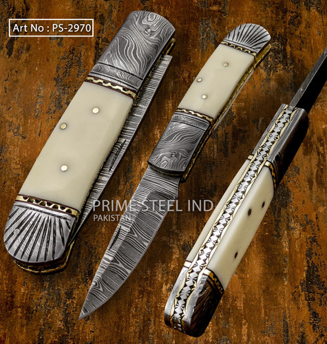 Blade Ballet Slip Joint Damascus Steel Folding Pocket knife | Prime ...