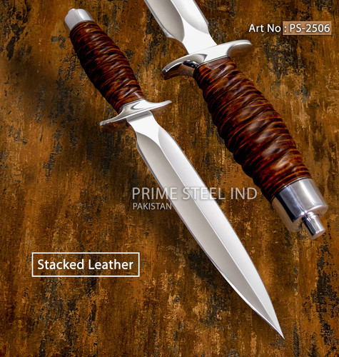 Juggernaut Stellito Boot Knife Dagger | Stacked Leather | Prime Steel ...