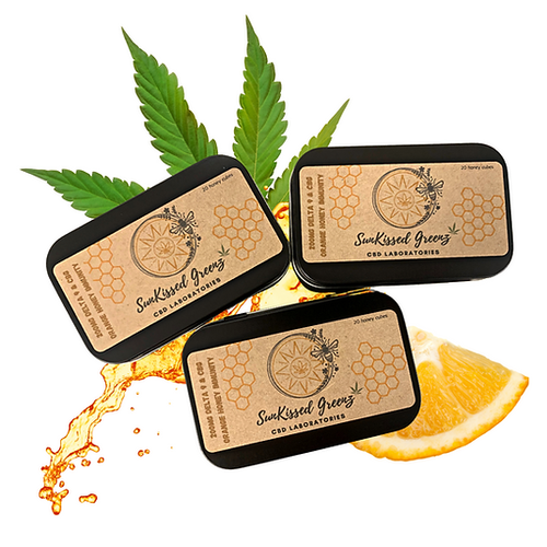 200mg Delta 9 Orange Honey Cubes | SunKissed Greenz