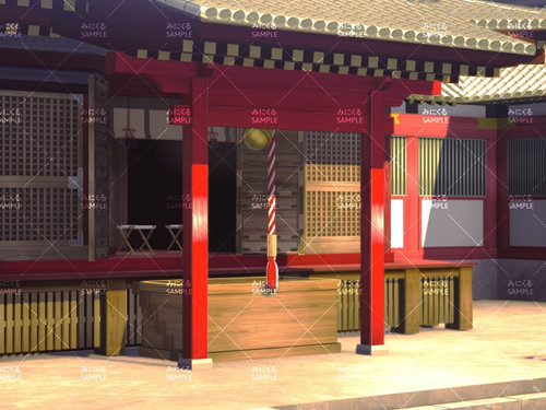 本殿①(夕方) - 自然08冬Boost | 背景素材店みにくる