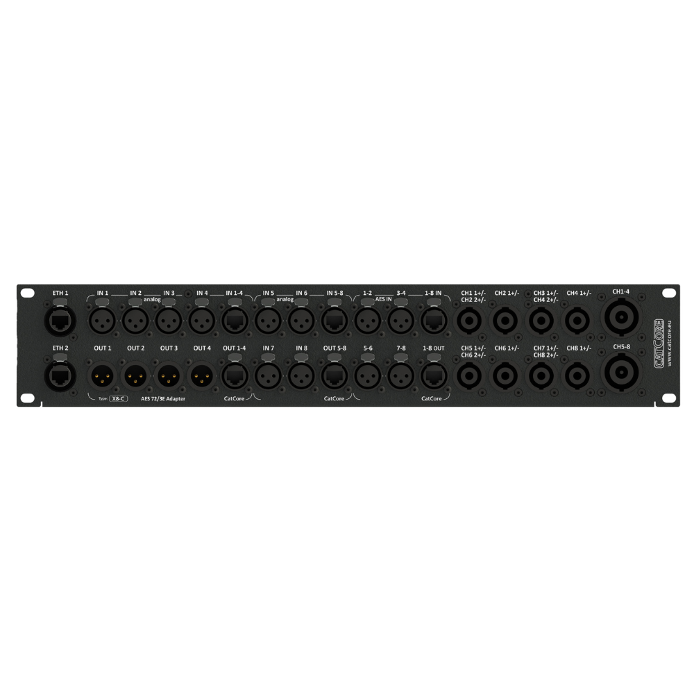 CatCore X8-C - All purpose patch panel for 8-channel amps and racks