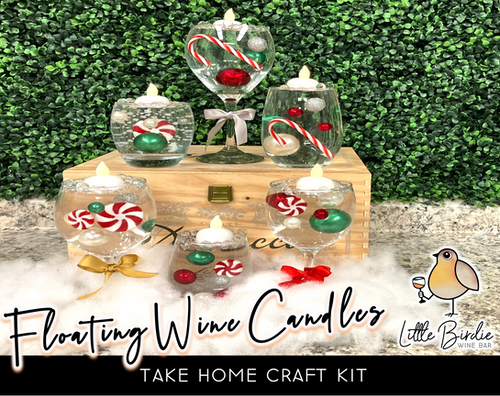 Take Home Craft Kit | Floating Wine Candles | littlebirdiewinenest