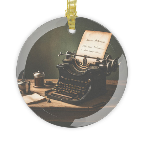 Glass Typewriter Ornament | Aureliaslight
