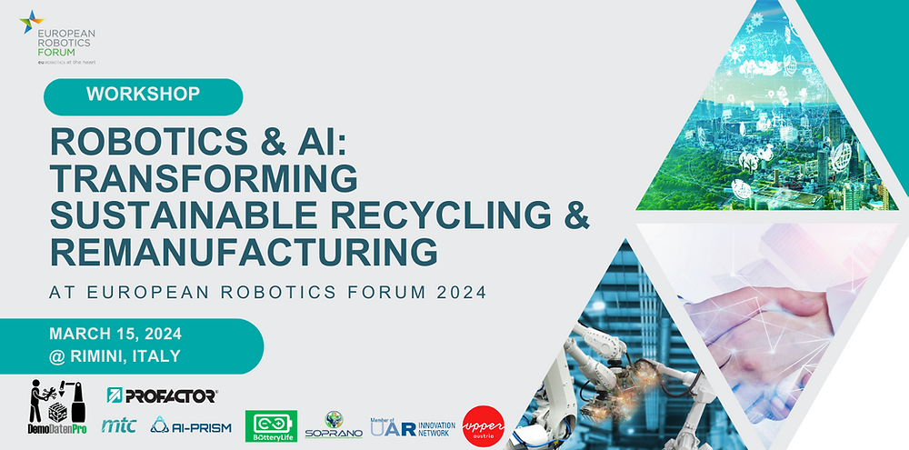 ERF 2024 workshop on Robotics & AI: Transforming Sustainable Recycling & Remanufacturing