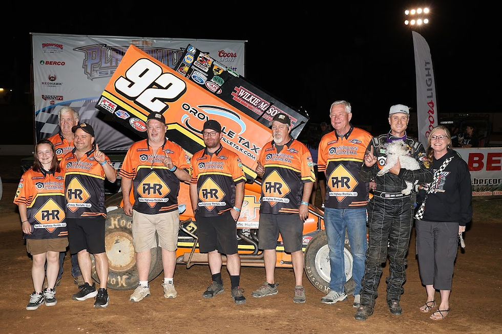 Andy Forsberg surges to 70th career Sprint Car win at Placerville Speedway