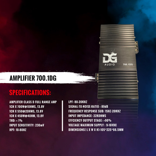 DG Audio 700W Amplifier | DG Audio
