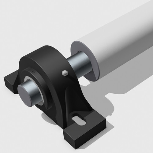 Nylon Roller (white) Dia 100mm - Dead Shaft | MADE IN UAE