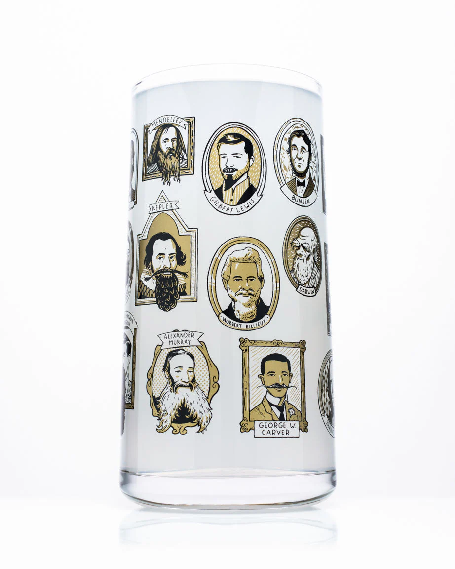 "Great Beards Of Science" Glass | Stars Aberystwyth