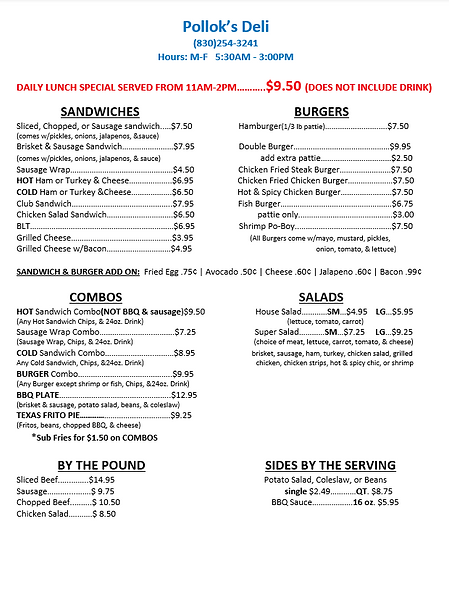 Pollok's Deli | Pollok's Market and