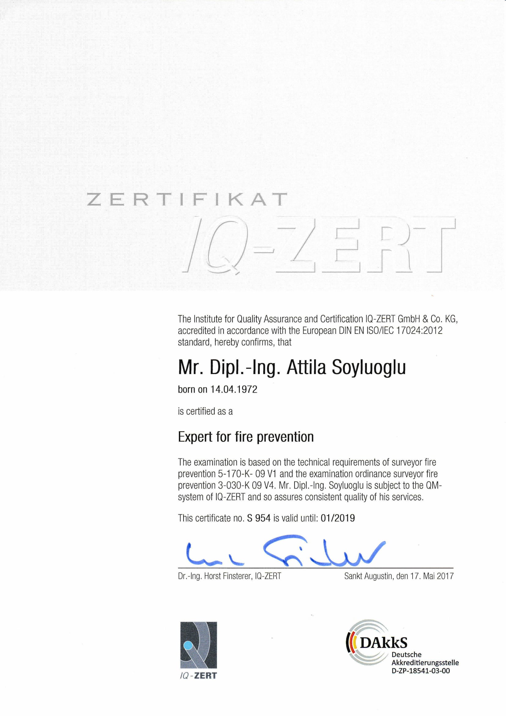 Certificates | afsa-consulting