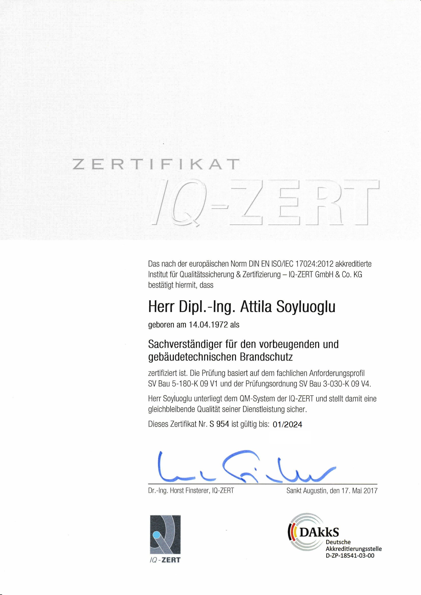 Certificates | afsa-consulting