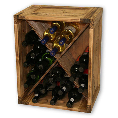 24 Bottle Triangle Compartment Wine Crate | Wine Gifts