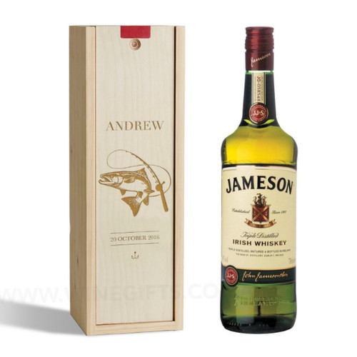 Jameson Whiskey with Engraved Box | Wine Gifts