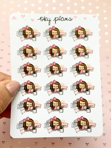 Work mode stickers | oky plans