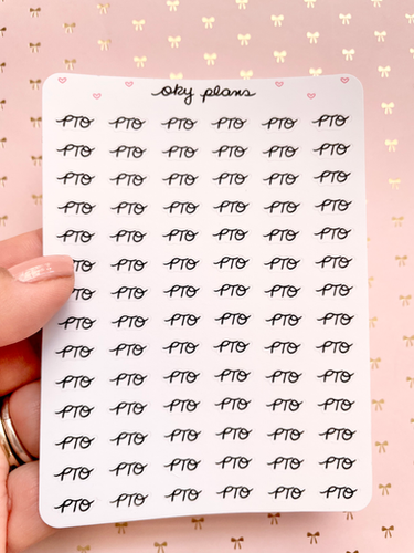 PTO script sticker | oky plans