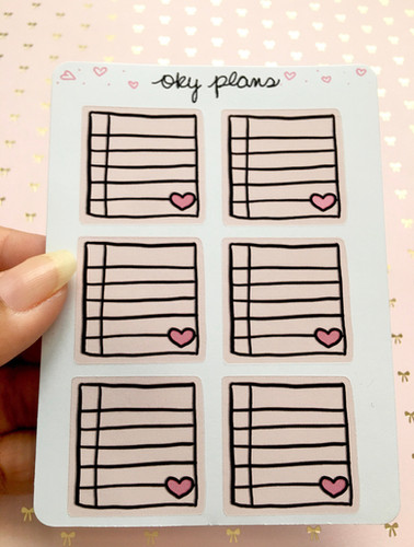 Cute note stickers | oky plans