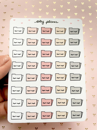 File folder stickers | oky plans
