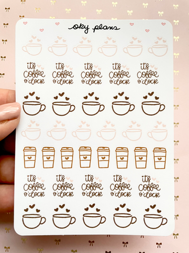 Coffee addict icon stickers | oky plans