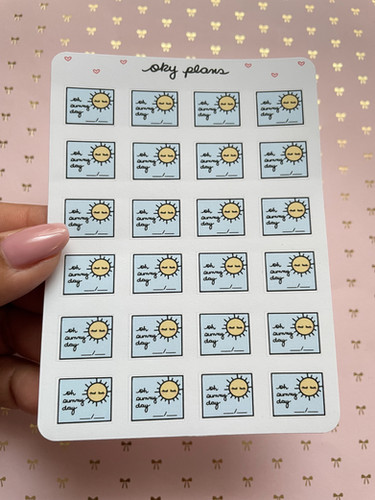 Weather boxed icon stickers | oky plans