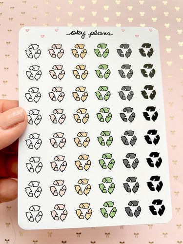 Recycling stickers | oky plans