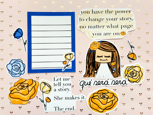 Yellow floral sticker pack | oky plans