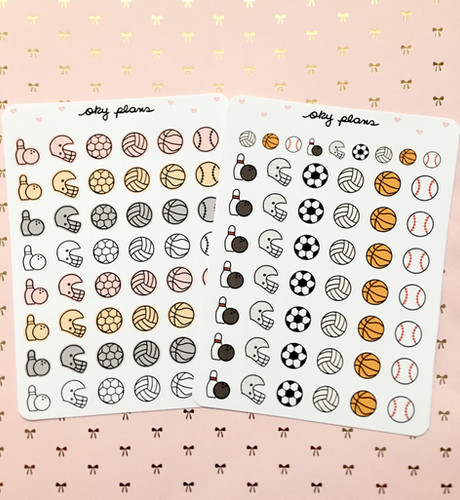 Sports icon stickers | oky plans