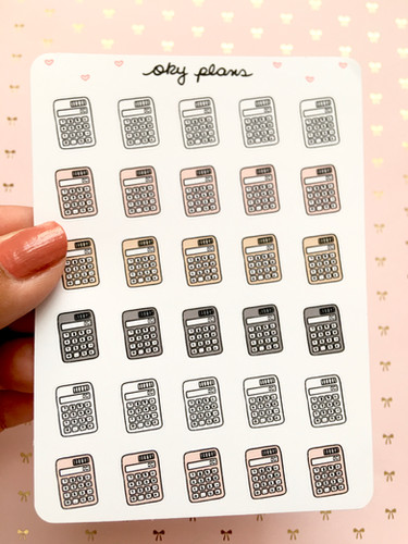 Calculator stickers | oky plans