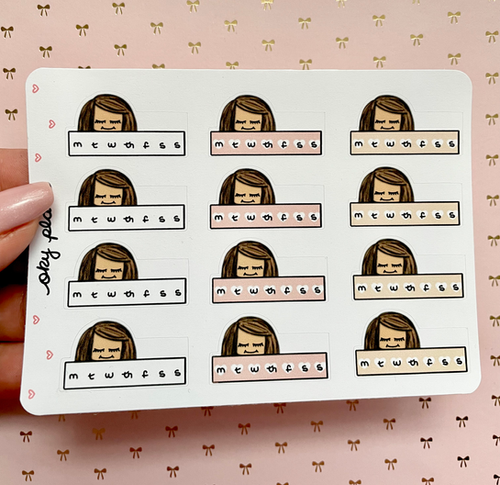 Habit tracker stickers | oky plans