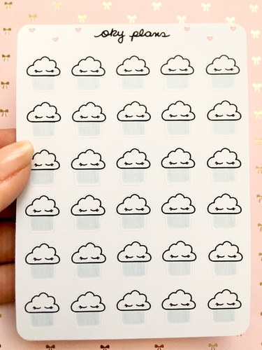 Sad cloud stickers | oky plans