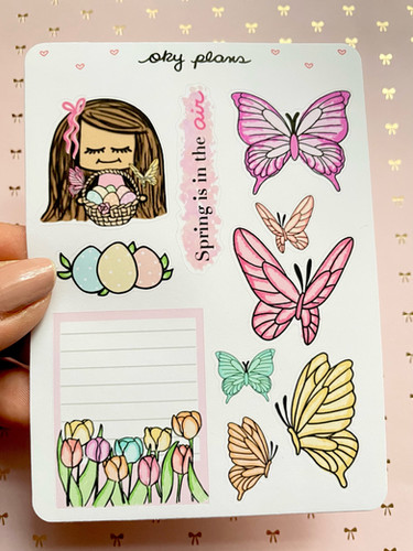 Spring easter deco stickers | oky plans
