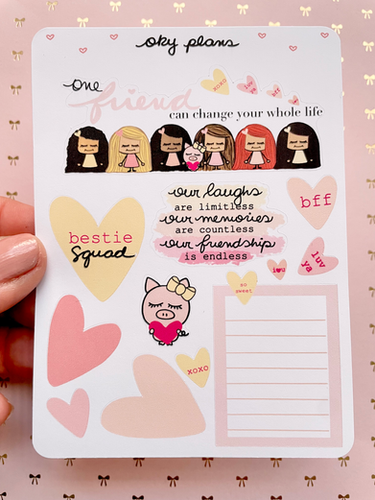 Love my friends deco stickers | oky plans