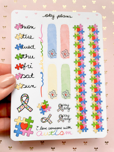 Autism weekly stickers | oky plans