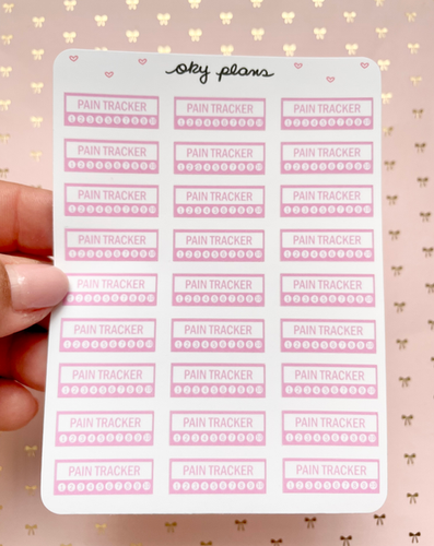 Pain tracker stickers | oky plans