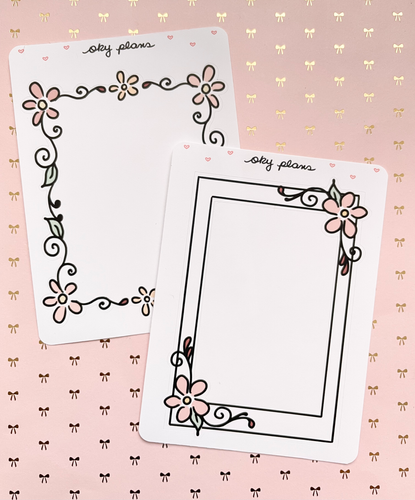 Flora frame border deco stickers | oky plans