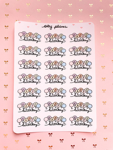 Happy birthday stickers | oky plans