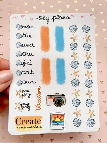 Vacation weekly stickers | oky plans