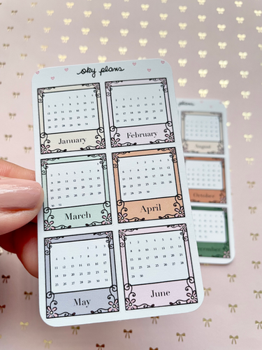Flora 2025 Monthly boxed stickers/mini | oky plans