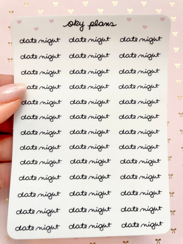 Date night script sticker | oky plans
