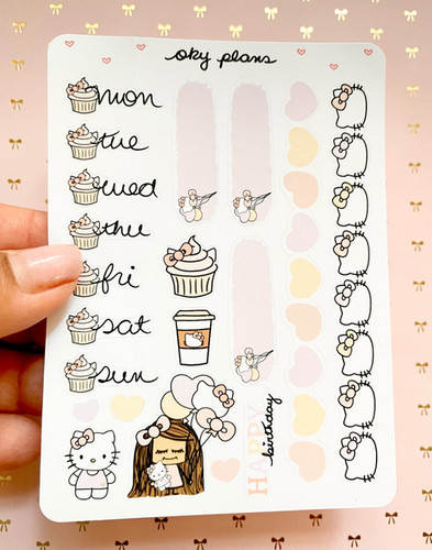 HK birthday weekly stickers | oky plans