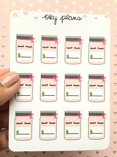Savings jar stickers | oky plans
