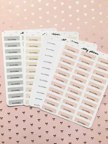 Birthday box stickers | oky plans