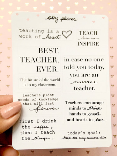 Teacher quotes stickers | oky plans