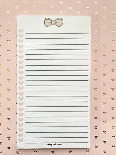 Bow note pad | oky plans