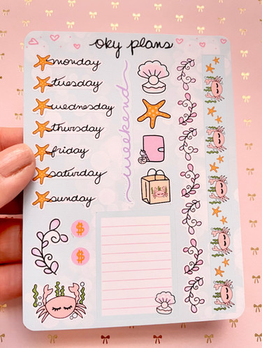 Mermaid weekly stickers | oky plans