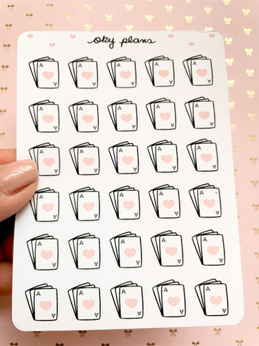 Playing cards stickers | oky plans
