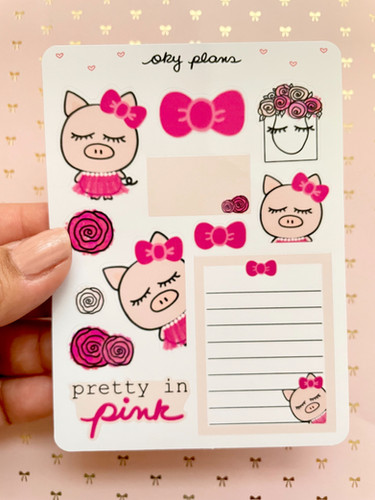 Pretty in pink Lulu deco stickers | oky plans