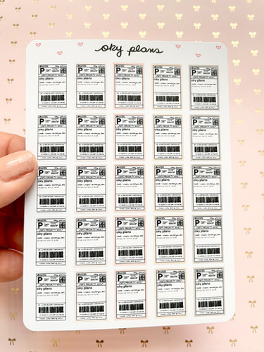 Shipping label stickers | oky plans