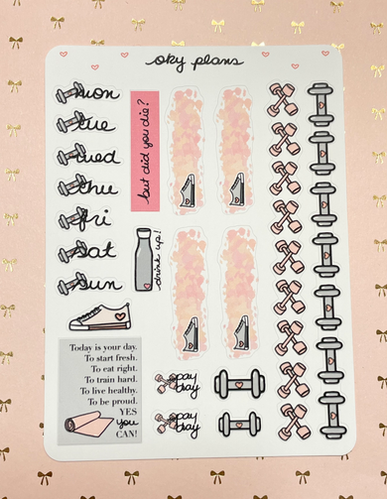 Workout weekly stickers | oky plans