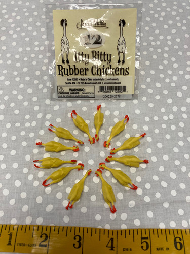 Itty Bitty Rubber Chickens | Pricilla Mooseburger